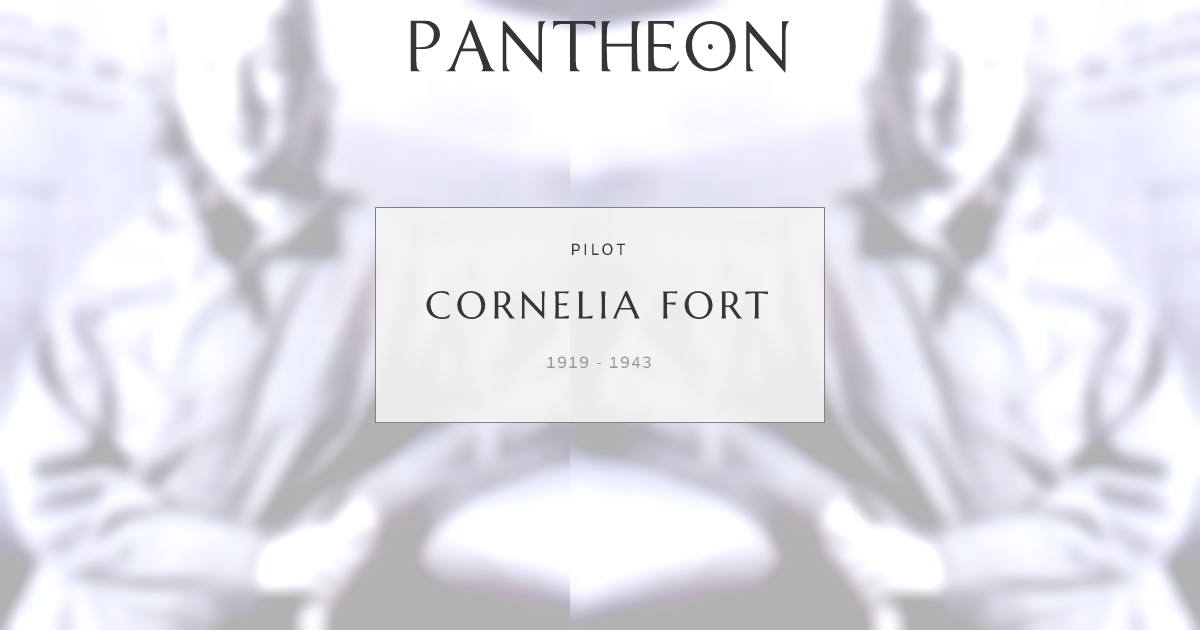 Cornelia Fort Biography | Pantheon