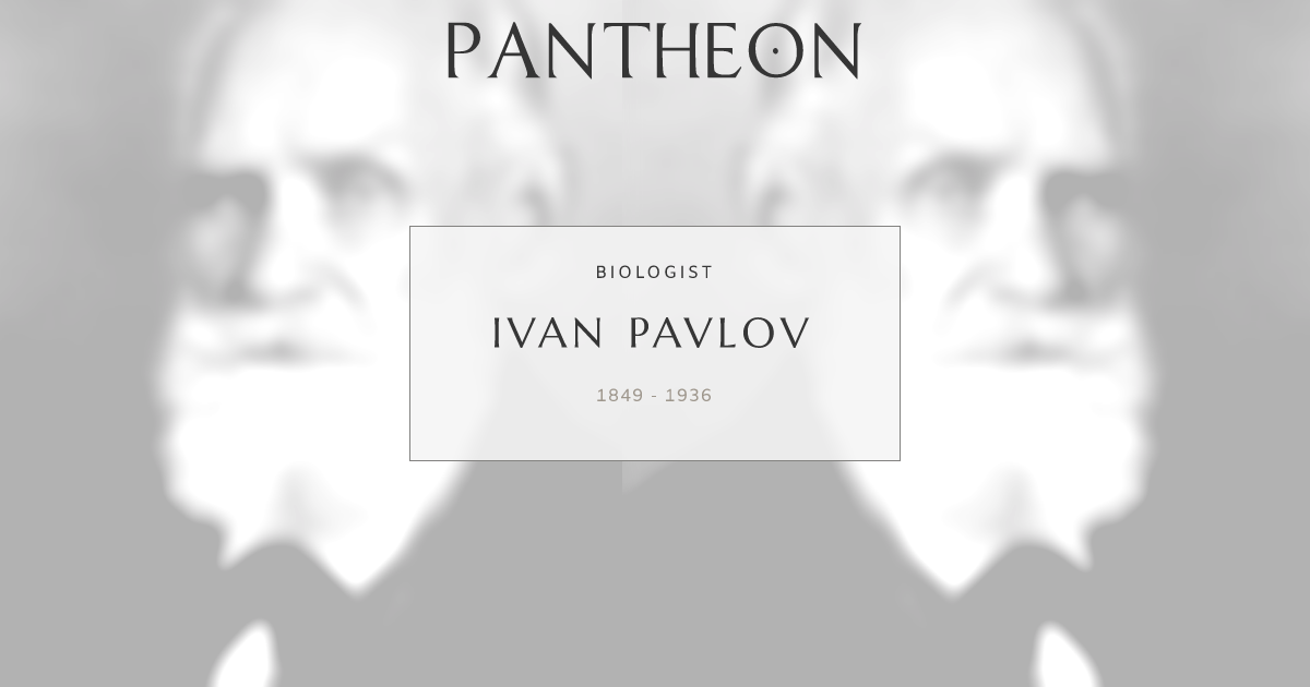 Ivan Pavlov Biography | Pantheon