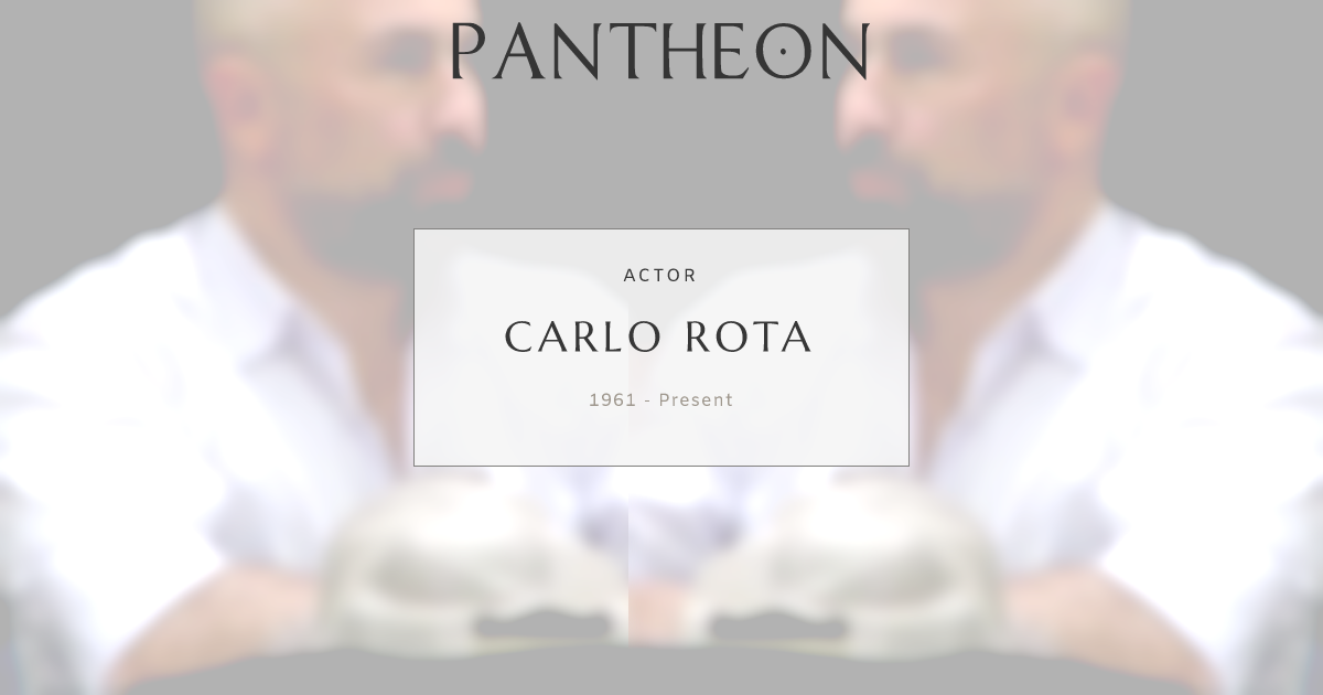 Carlo Rota Biography | Pantheon