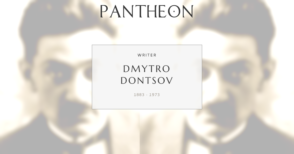 Dmytro Dontsov Biography | Pantheon