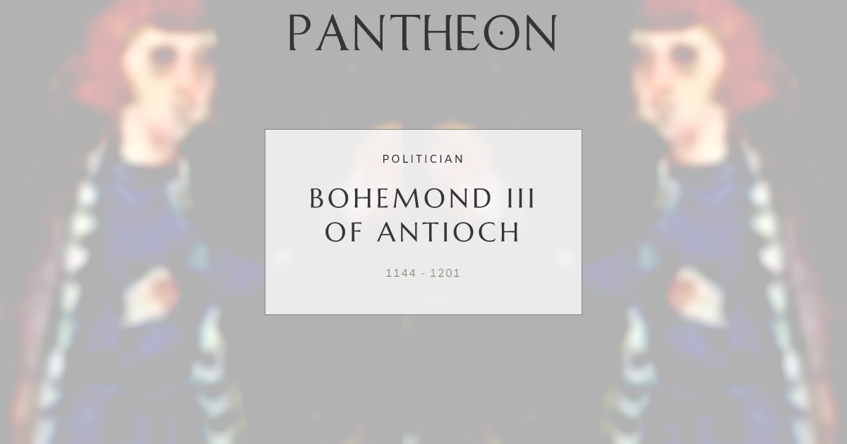Bohemond III of Antioch Biography | Pantheon