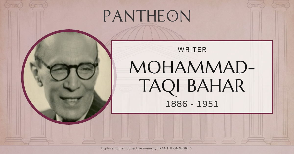 Mohammad-Taqi Bahar Biography | Pantheon
