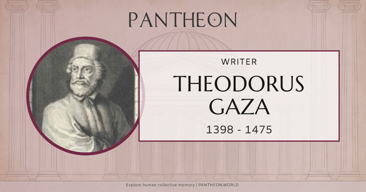 Theodorus Gaza Biography | Pantheon