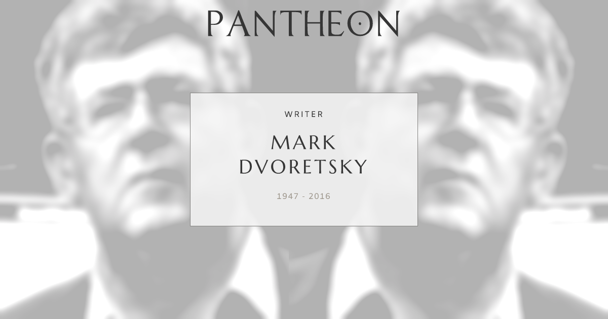 Mark Dvoretsky Biography | Pantheon