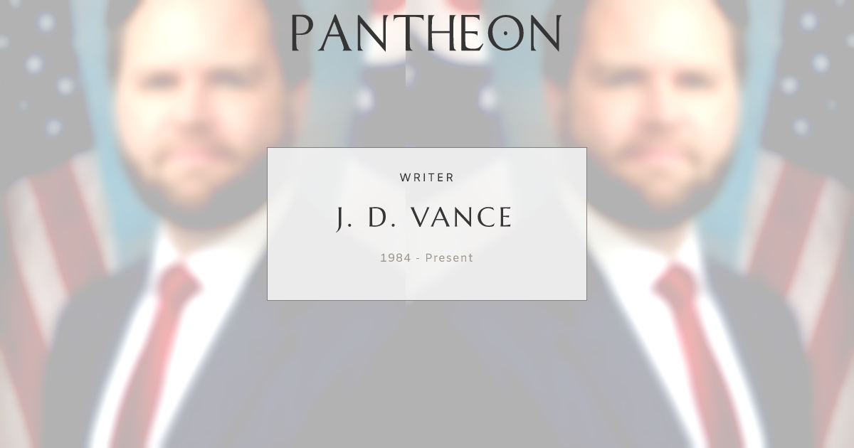 J. D. Vance Biography | Pantheon