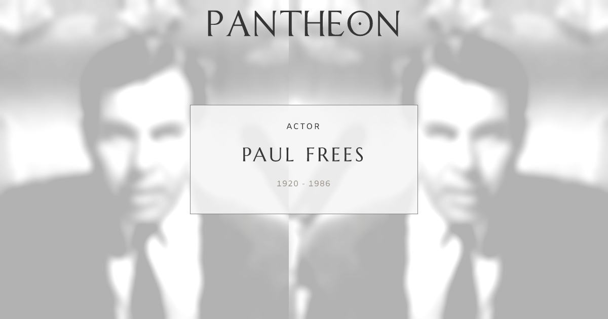 Paul Frees Biography | Pantheon