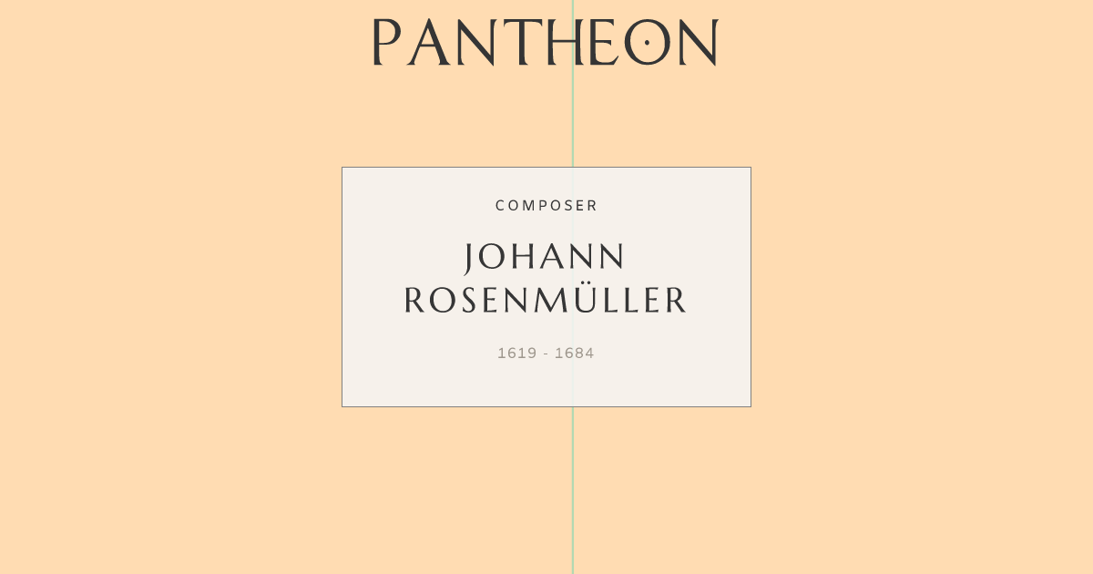 Johann Rosenmüller Biography | Pantheon