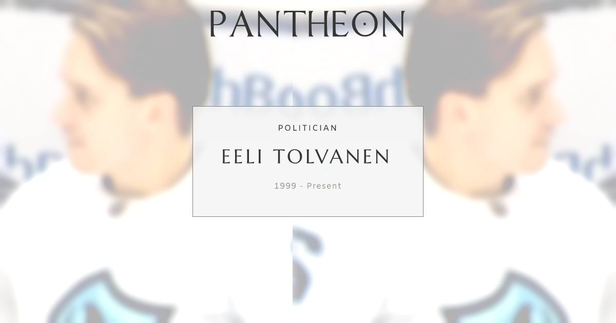 Eeli Tolvanen Biography | Pantheon