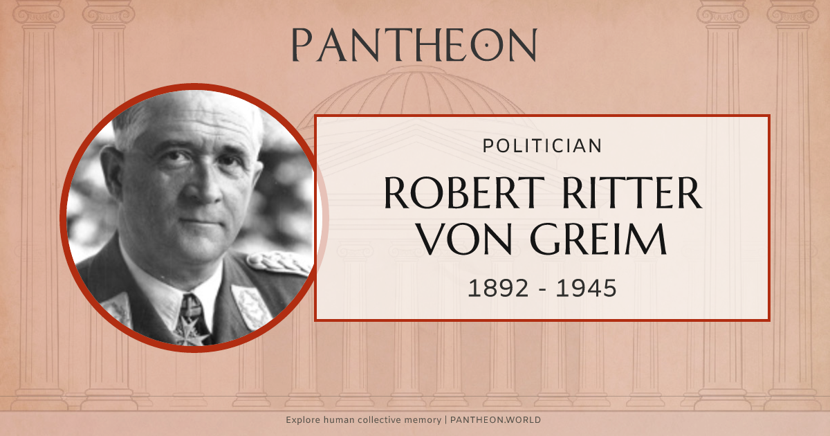 Robert Ritter von Greim Biography | Pantheon