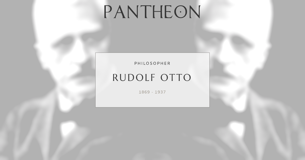 Rudolf Otto Biography | Pantheon