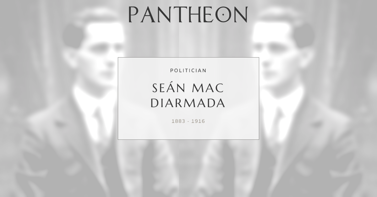 Seán Mac Diarmada Biography | Pantheon