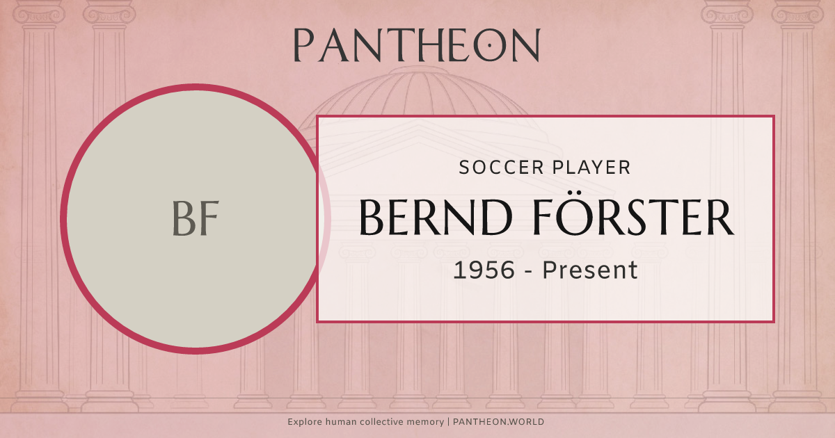 Bernd Förster Biography | Pantheon