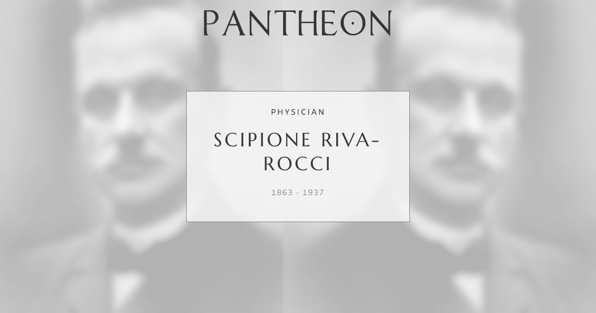 Scipione Riva-Rocci Biography | Pantheon