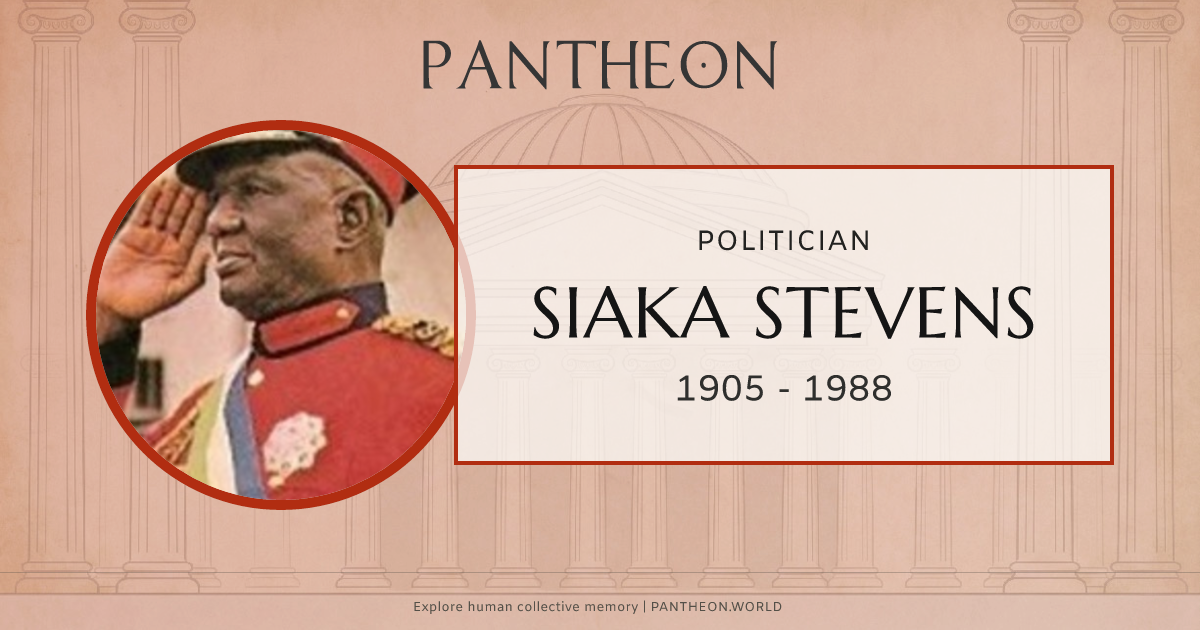 Siaka Stevens Biography | Pantheon