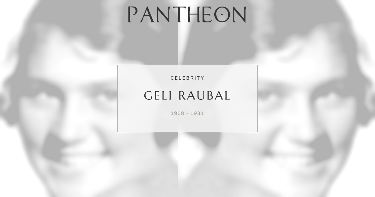 Geli Raubal Biography | Pantheon