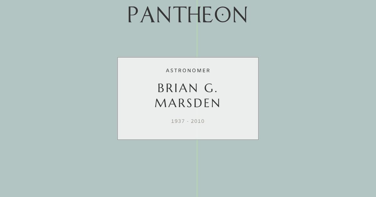 Brian G. Marsden Biography | Pantheon