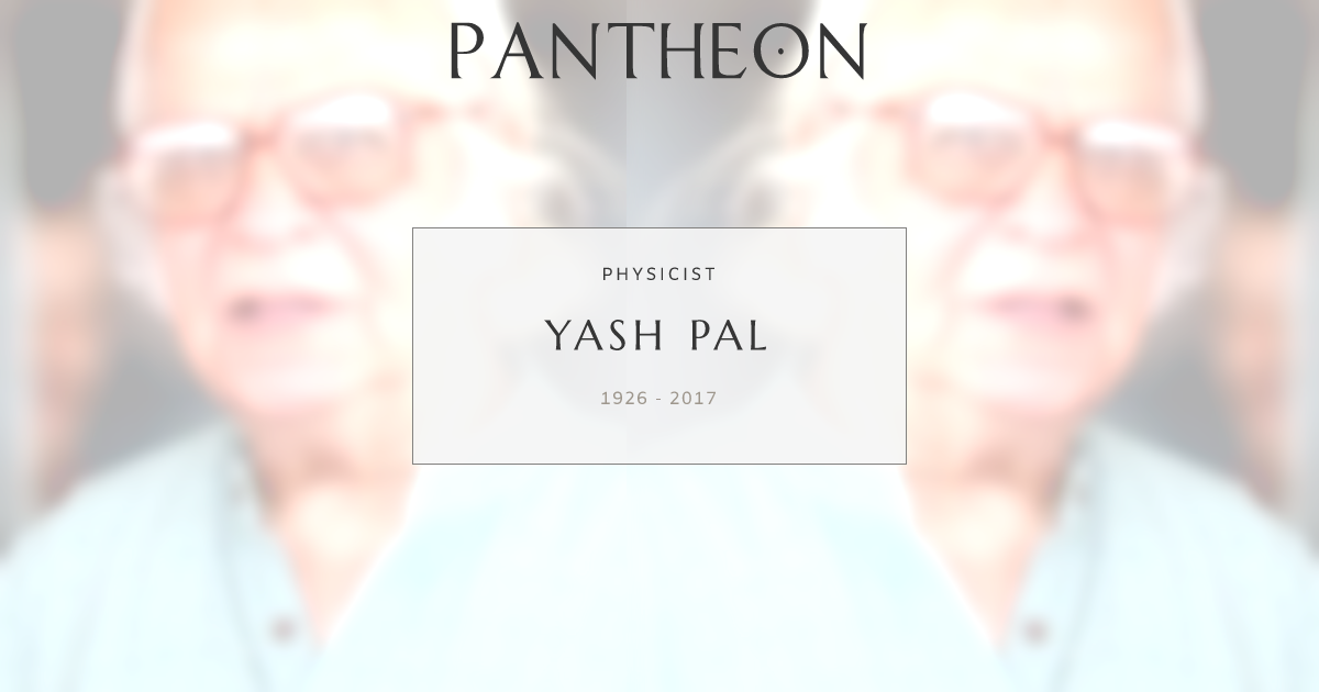 Yash Pal Biography | Pantheon