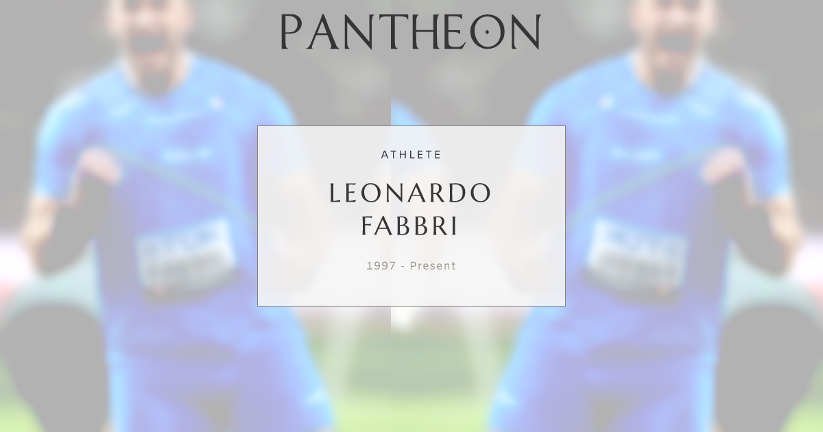 Leonardo Fabbri Biography | Pantheon