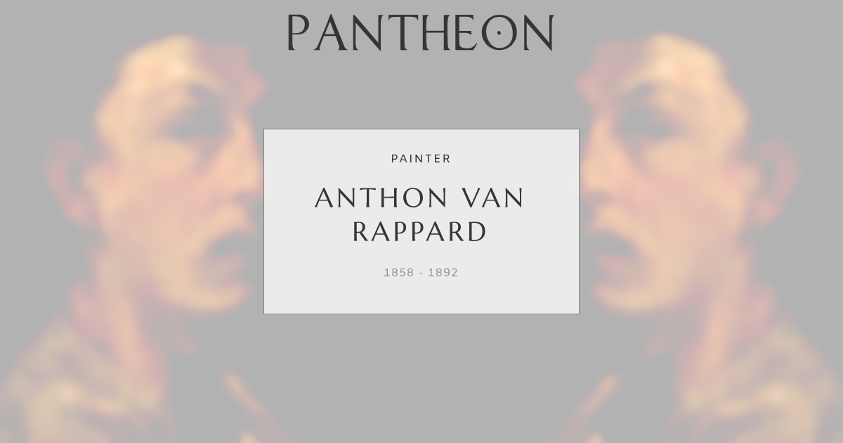 Anthon van Rappard Biography | Pantheon