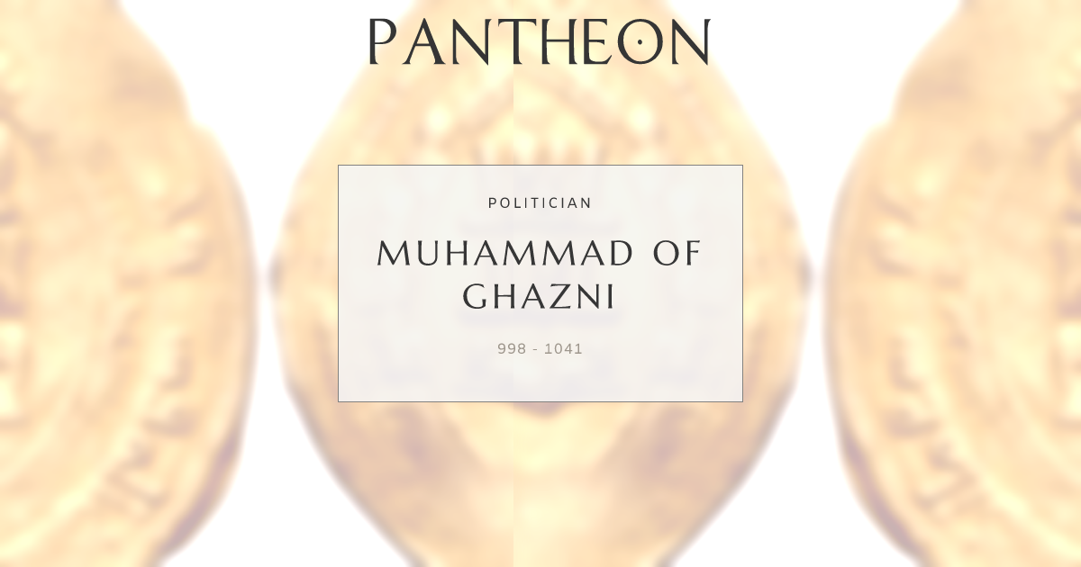 Muhammad of Ghazni Biography | Pantheon