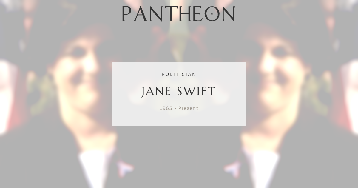 Jane Swift Biography | Pantheon