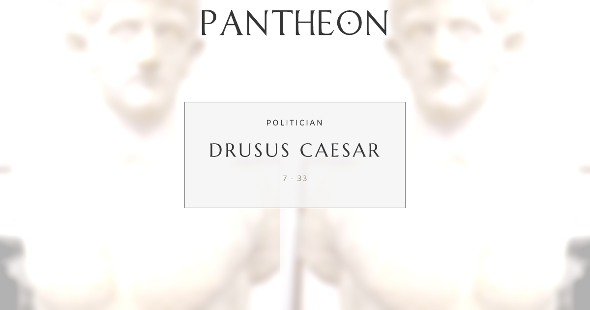 Drusus Caesar Biography | Pantheon