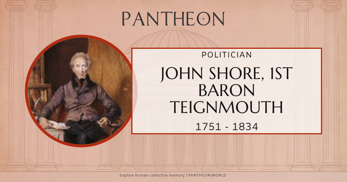 John Shore, 1st Baron Teignmouth Biography | Pantheon
