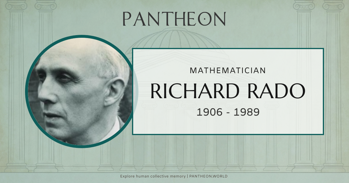 Richard Rado Biography | Pantheon