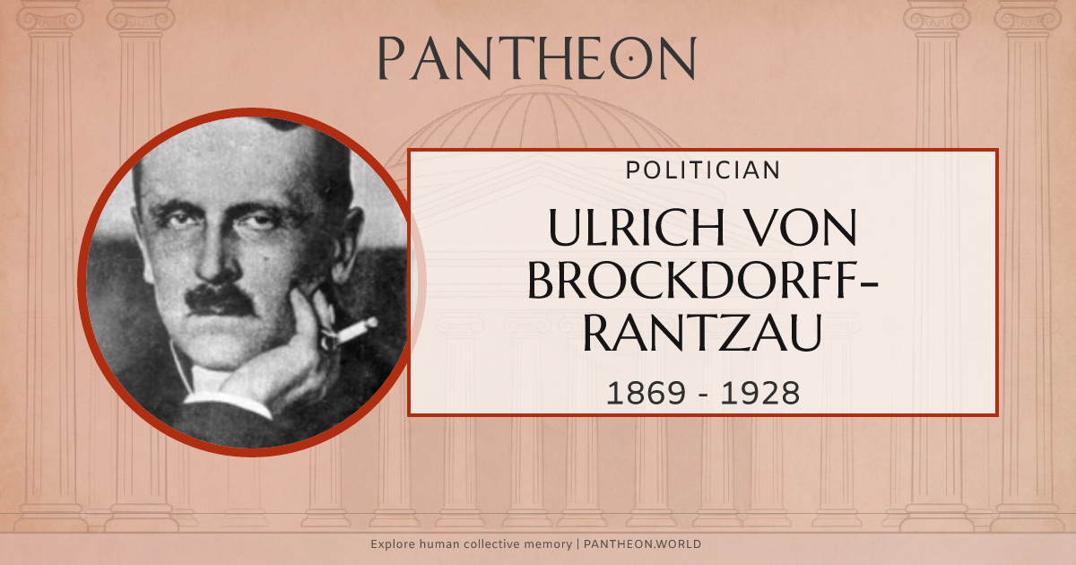 Ulrich von Brockdorff-Rantzau Biography | Pantheon