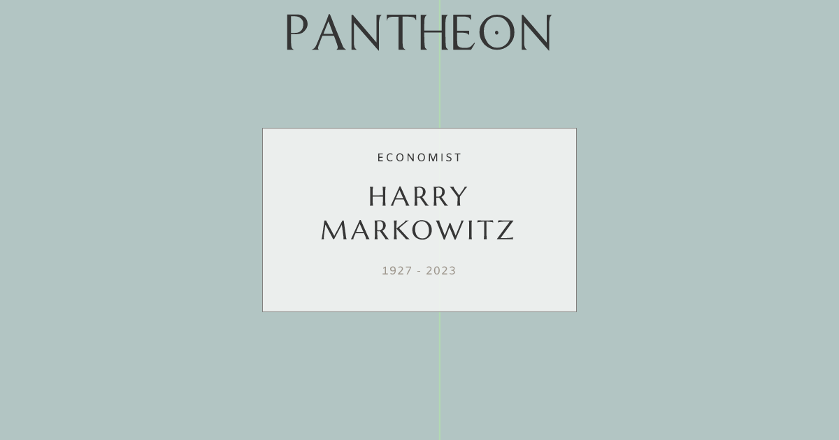 Harry Markowitz Biography | Pantheon