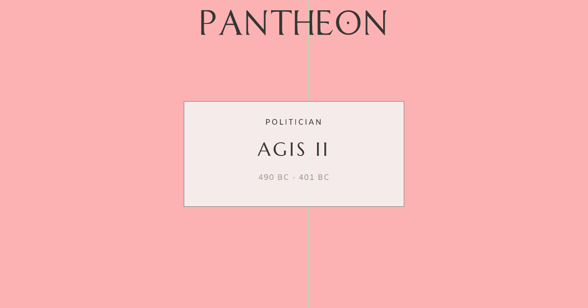 Agis II Biography | Pantheon