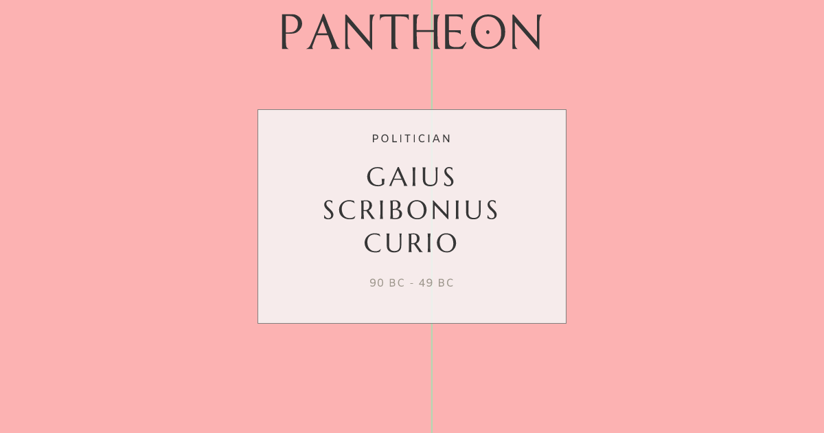 Gaius Scribonius Curio Biography | Pantheon