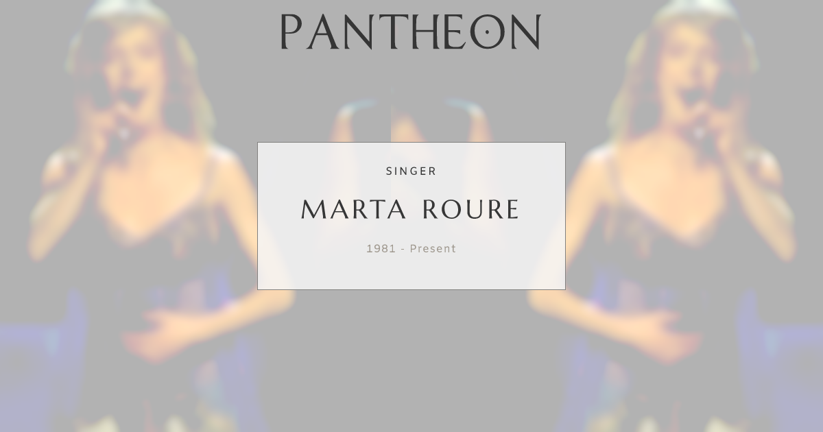 Marta Roure Biography | Pantheon