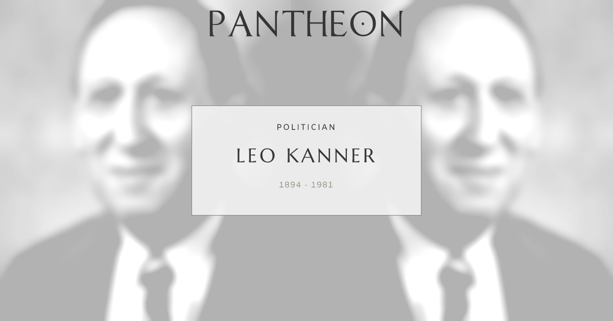 Leo Kanner Biography | Pantheon