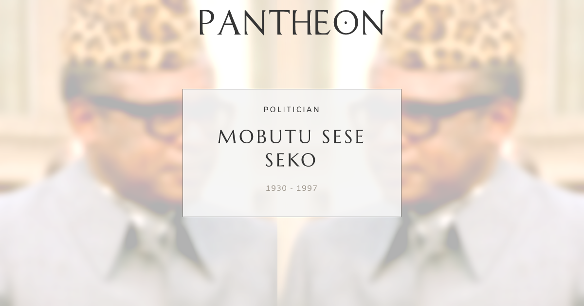 Mobutu Sese Seko Biography | Pantheon