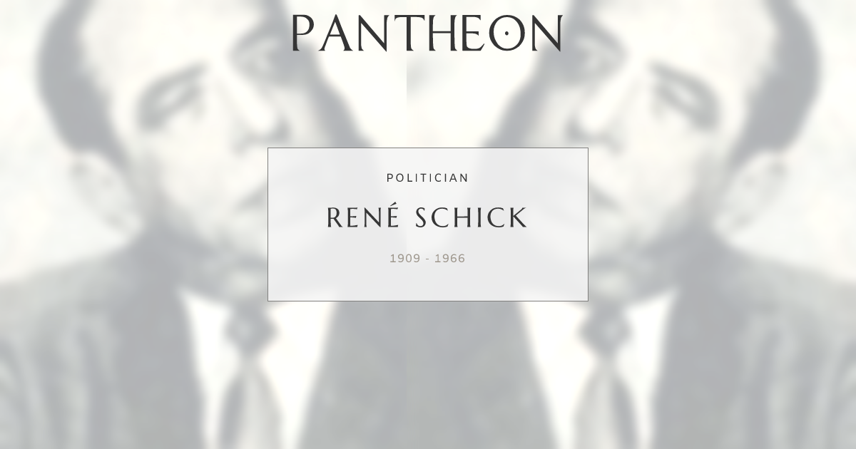 René Schick Biography | Pantheon