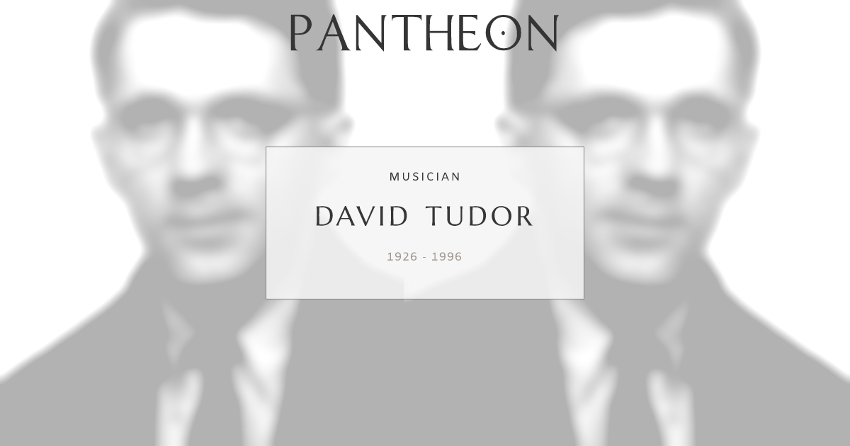 David Tudor Biography | Pantheon