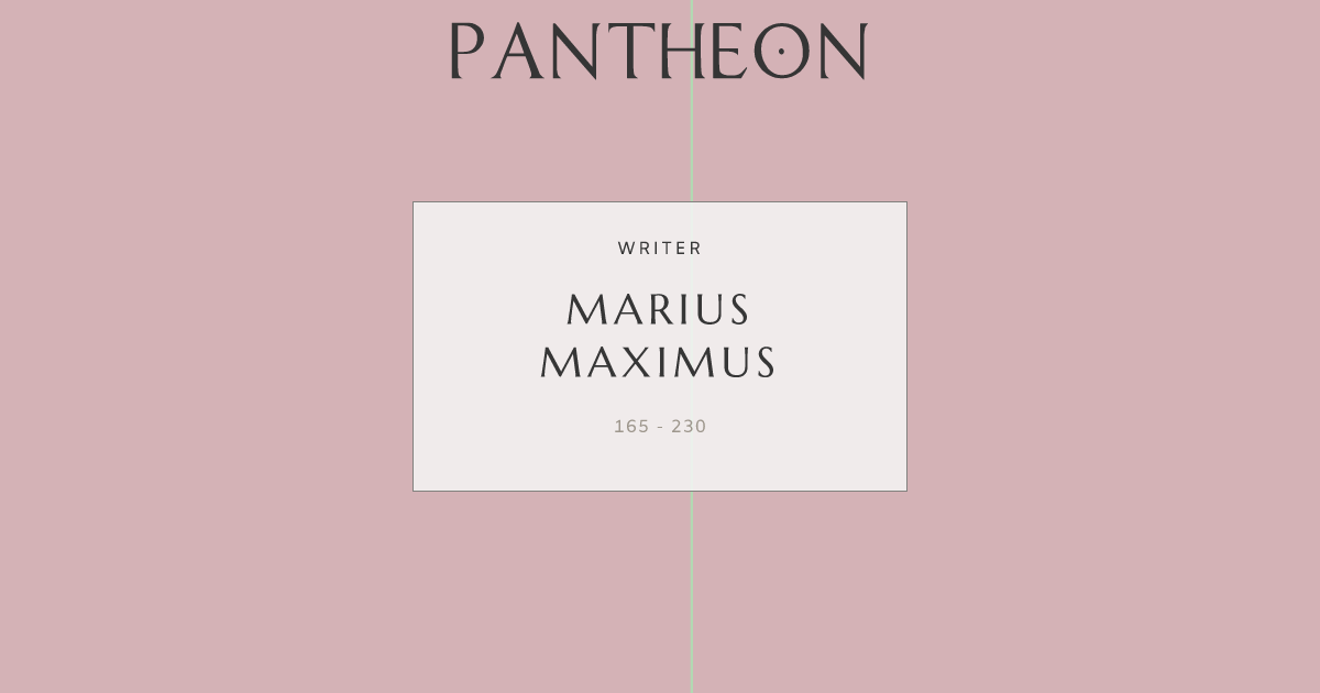 Marius Maximus Biography | Pantheon