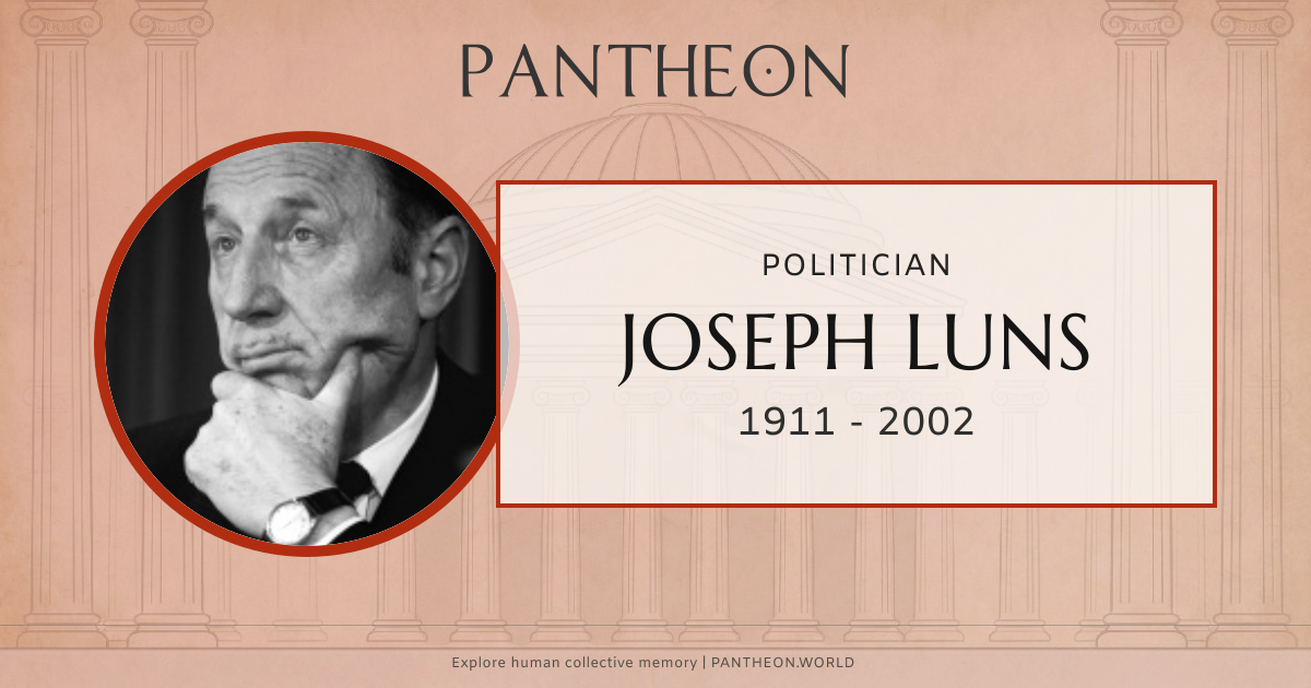 Joseph Luns Biography | Pantheon