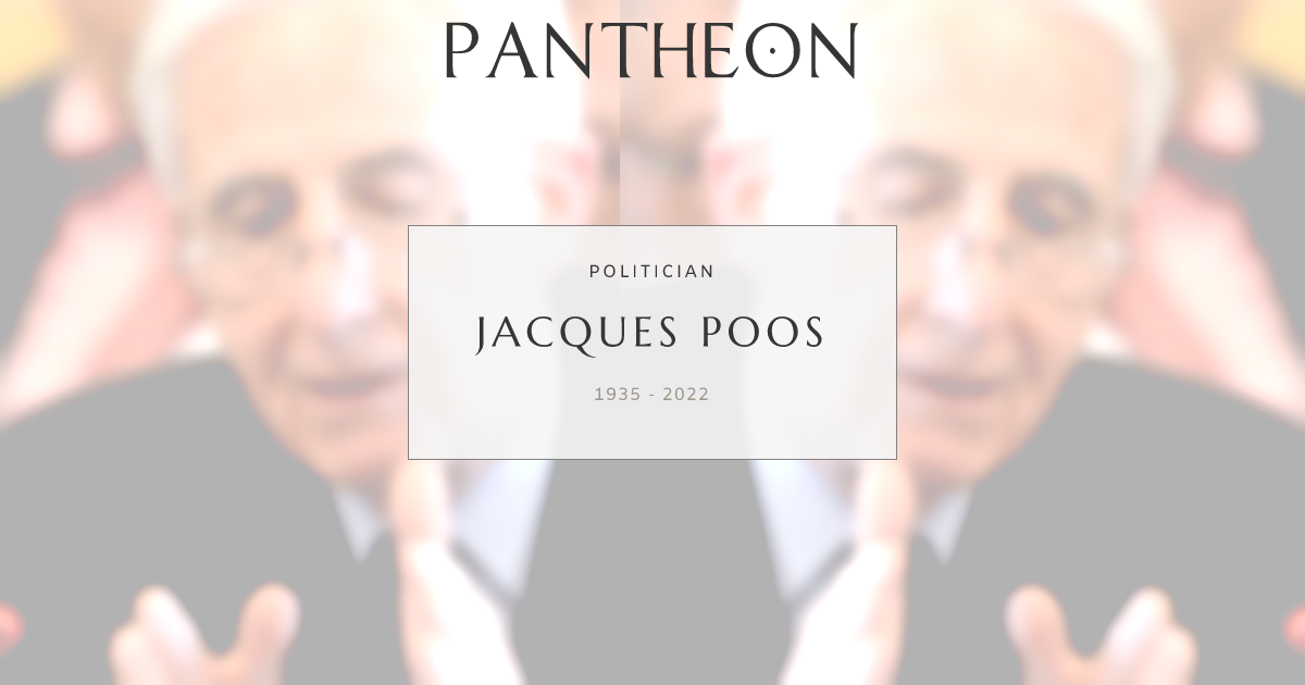 Jacques Poos Biography | Pantheon