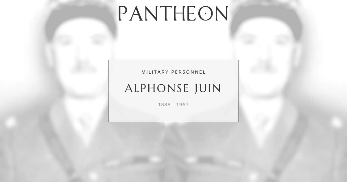 Alphonse Juin Biography | Pantheon