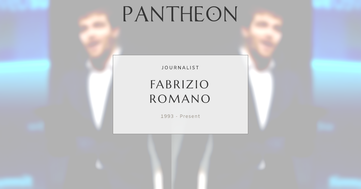 Fabrizio Romano Biography | Pantheon