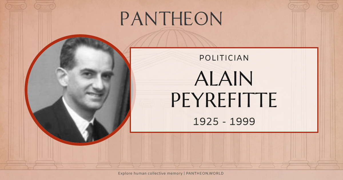 Alain Peyrefitte Biography | Pantheon