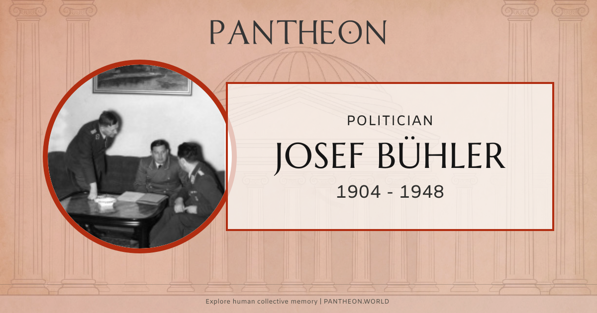 Josef Bühler Biography | Pantheon