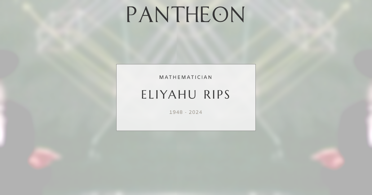 Eliyahu Rips Biography | Pantheon