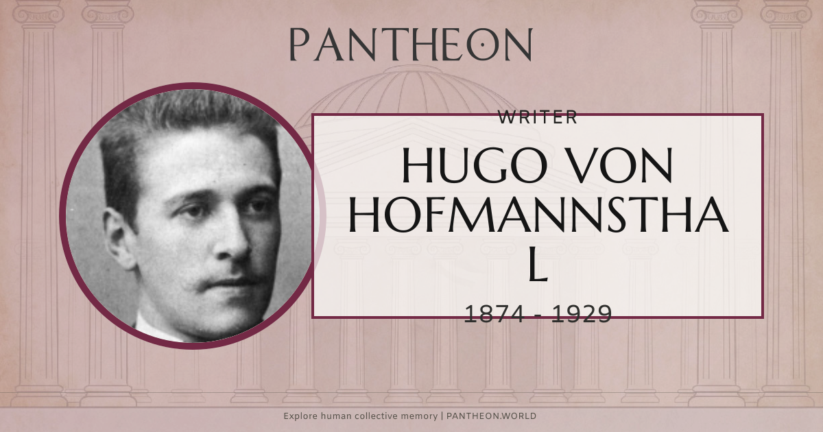 Hugo von Hofmannsthal Biography | Pantheon