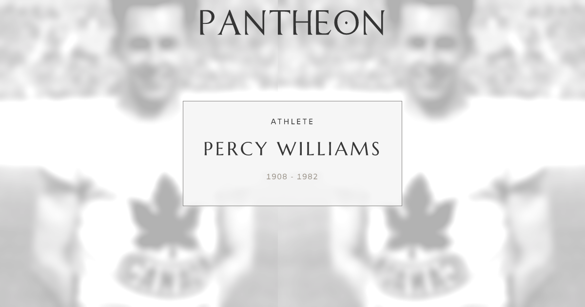 Percy Williams Biography | Pantheon
