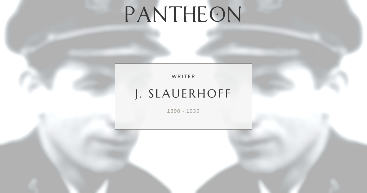 J. Slauerhoff Biography | Pantheon