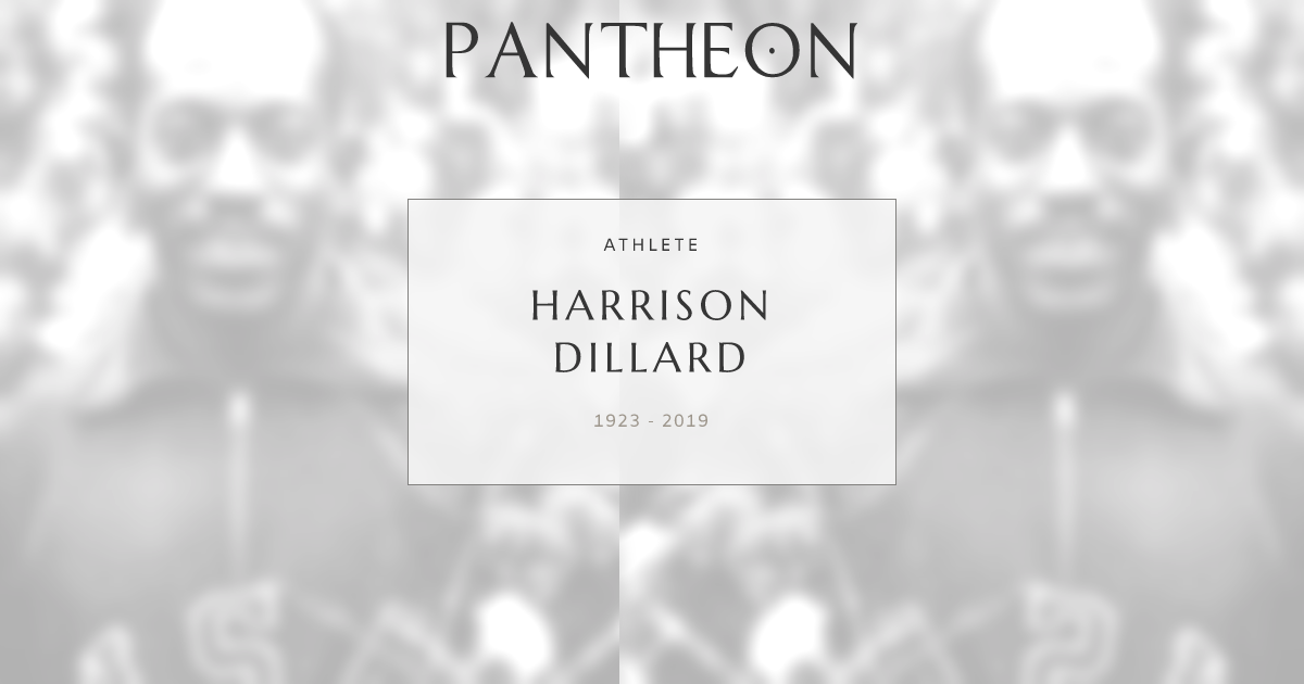 Harrison Dillard Biography | Pantheon