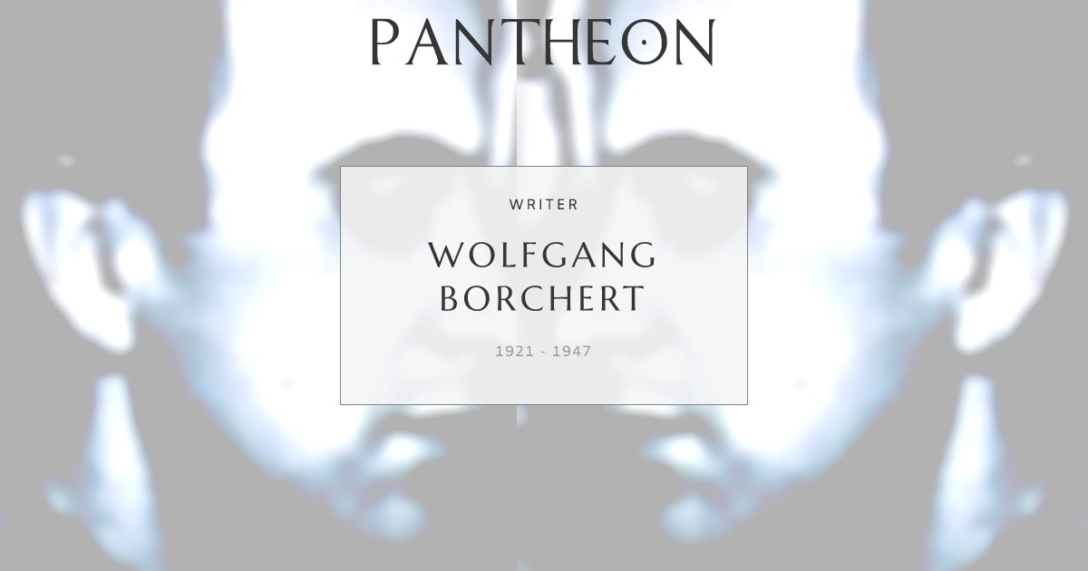 Wolfgang Borchert Biography | Pantheon